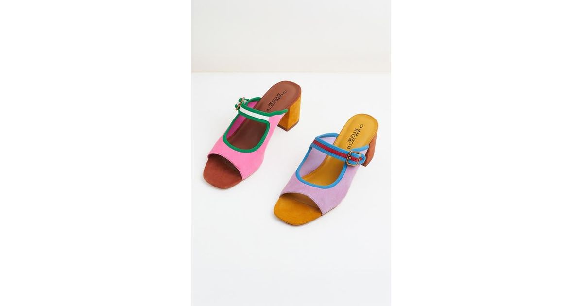 Charlotte Stone Trissa Mismatch Mary Jane Slide Sandal | Lyst