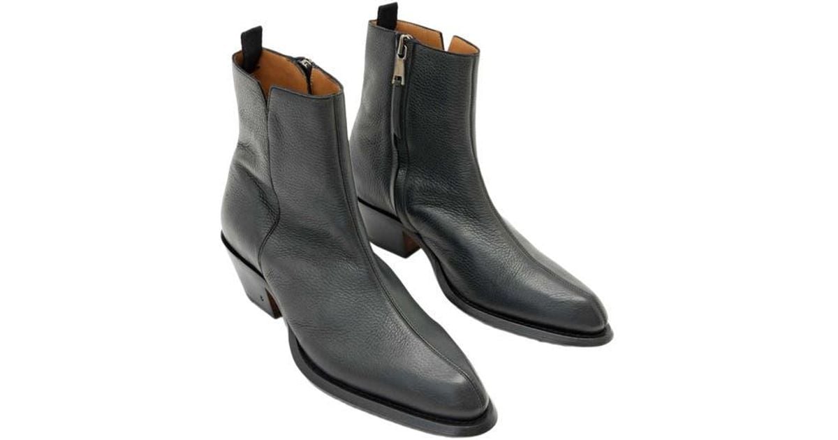John Varvatos Wainwright Center Seam Genuine Calf Hair Boot in Black ...