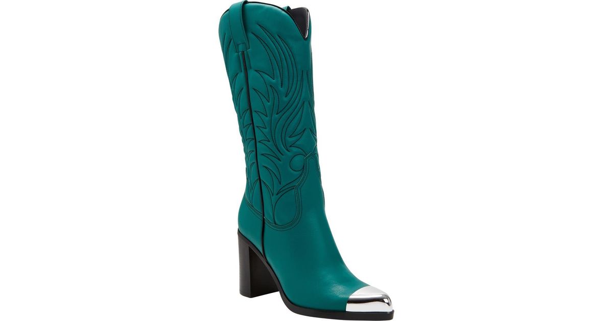 Katy Perry The Zaina Cap Toe Western Boot in Green | Lyst