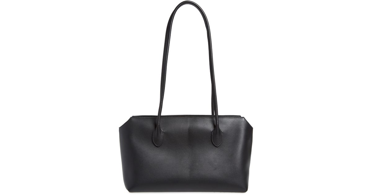 The Row Terrasse Leather Shoulder Bag in Black | Lyst