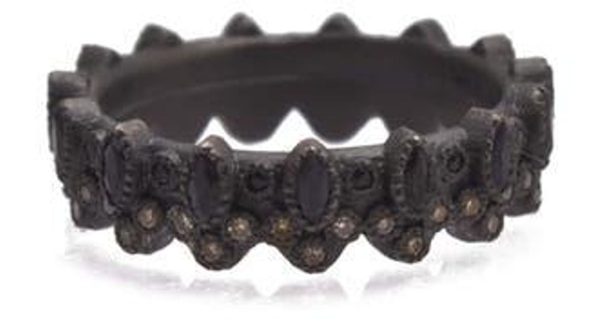 Armenta Sapphire Stacking Band Ring in Black | Lyst