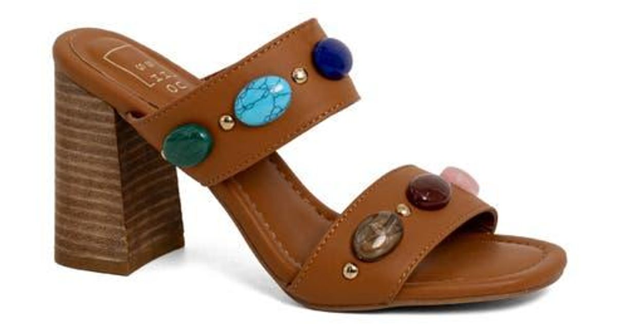 Shu Shop Elizabeth Block Heel Sandal in Brown | Lyst