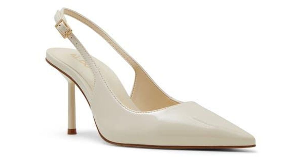 ALDO Seralina Slingback Pointed Toe Pump in White | Lyst