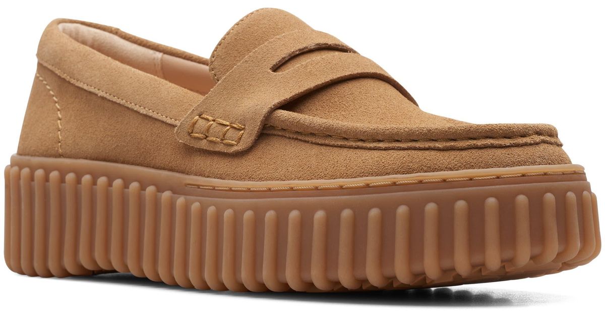 Clarks Clarks(r) Torhill Platform Penny Loafer in Brown | Lyst