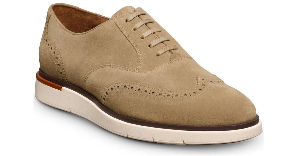 Allen Edmonds Carson Hybrid Wingtip Oxford in Natural for Men | Lyst