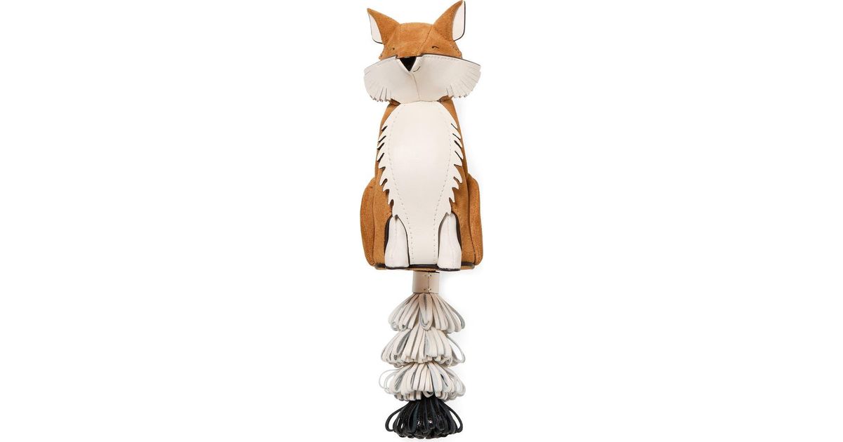 Kate Spade Critters Suede Ginger Fox Coin Purse in White | Lyst