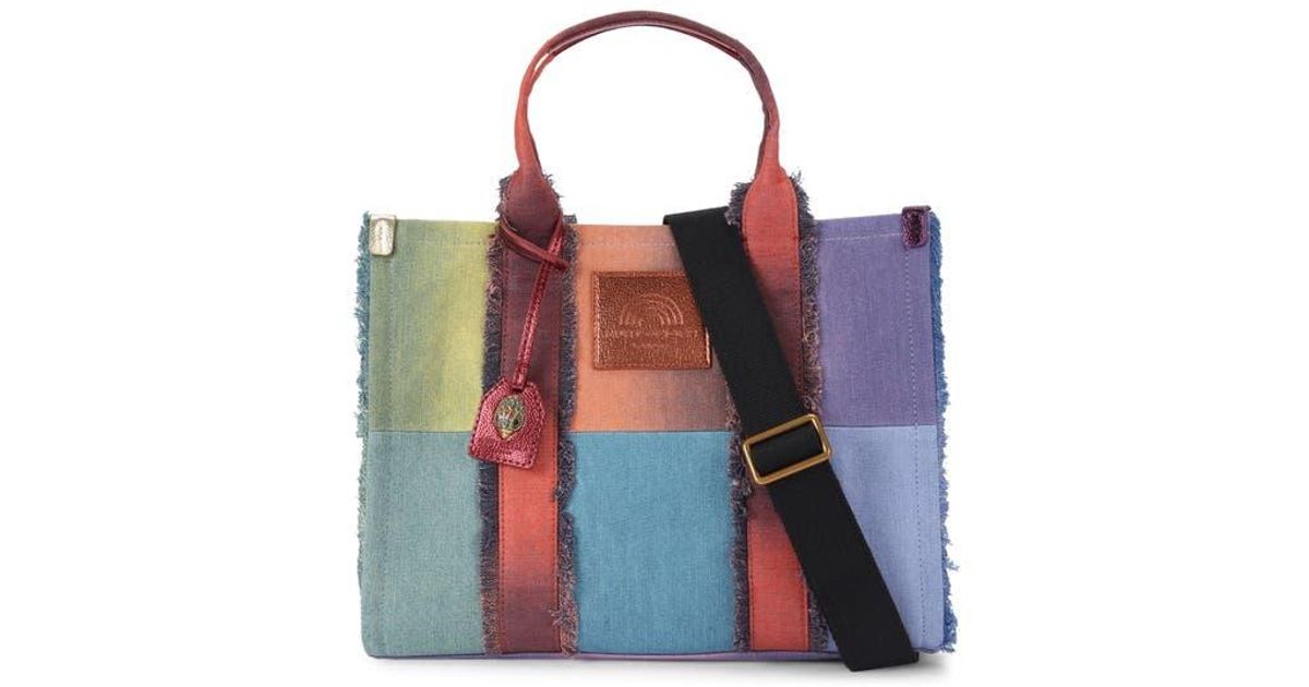 Kurt Geiger Southbank Patchwork Denim Tote in Blue | Lyst