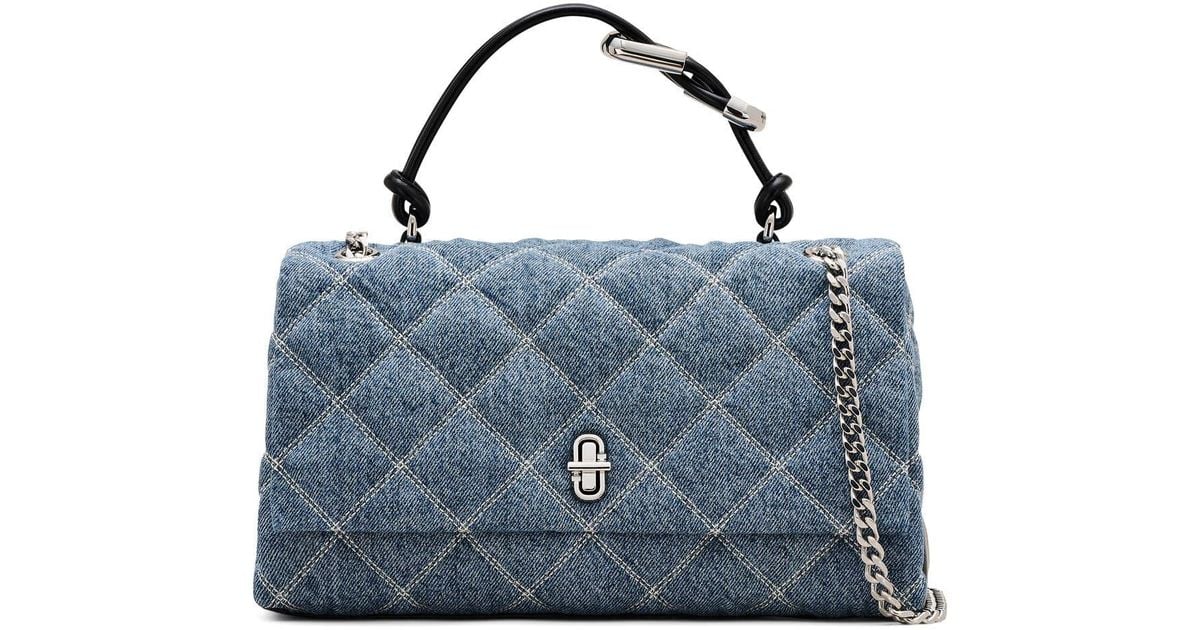 Marc Jacobs The Quilted Denim Dual Chain Shoulder Bag in Blue | Lyst
