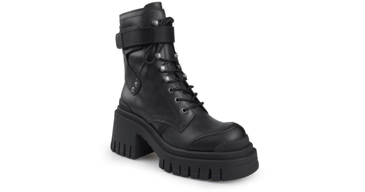 Zigi Josanna Lug Sole Platform Bootie in Black | Lyst