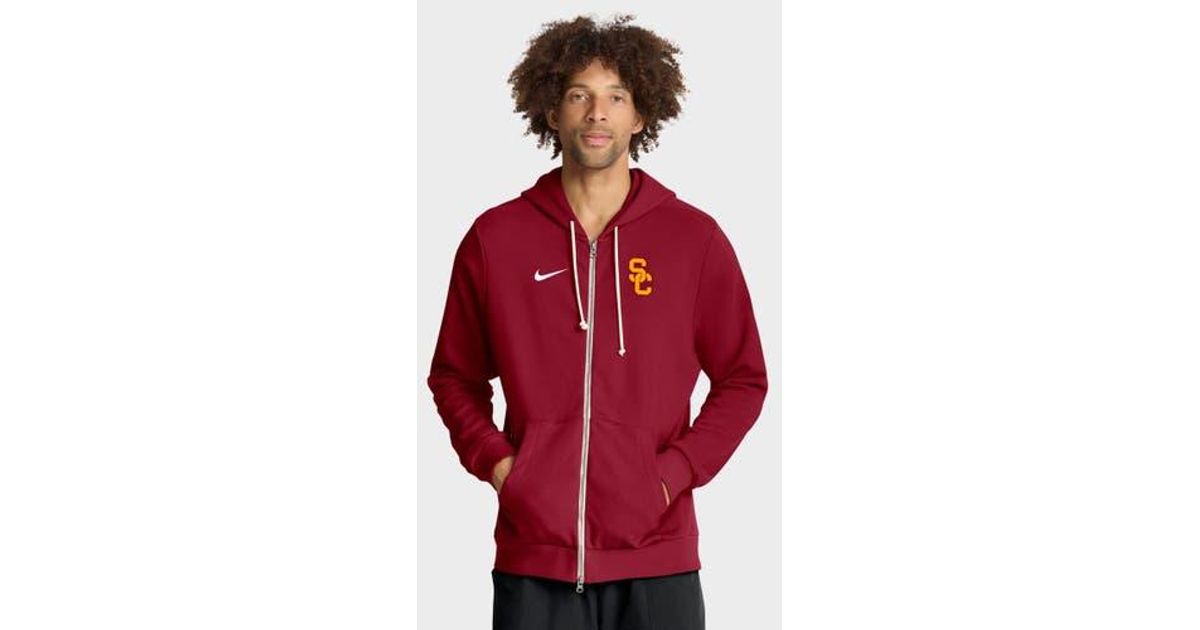 Nike Usc Trojans 2025 Sideline Standard Issue Dri-Fit Full-Zip Hoodie ...