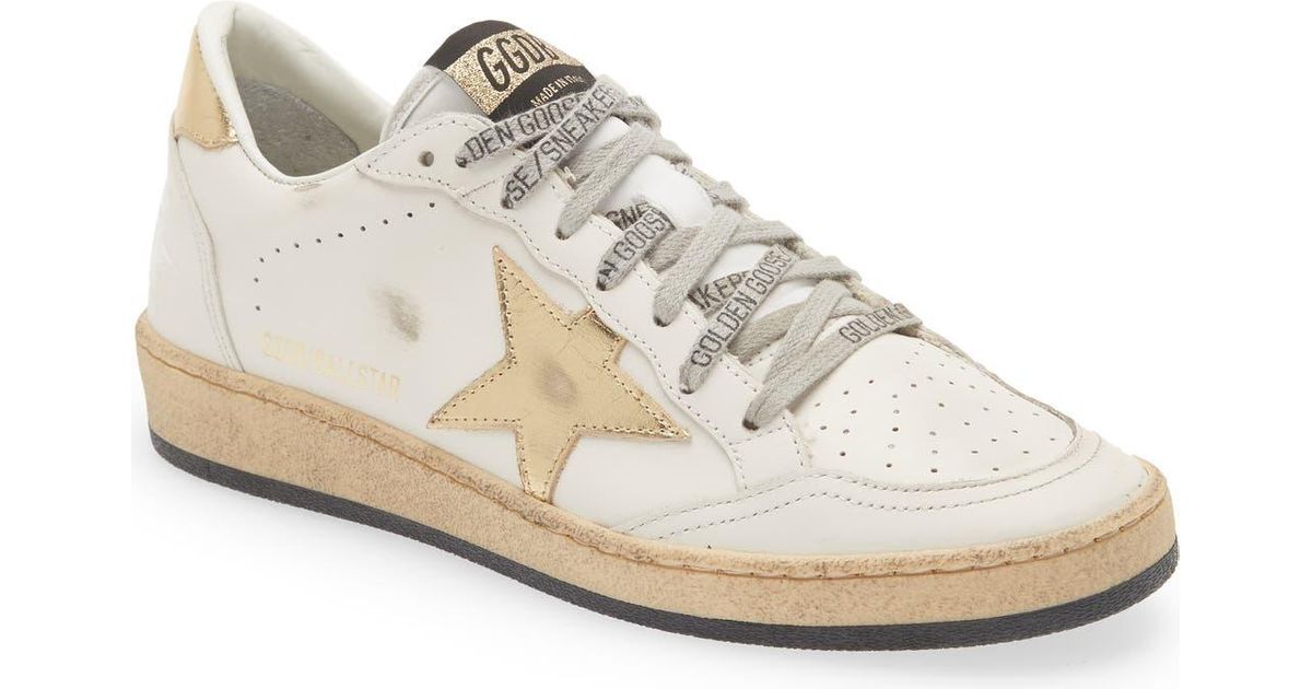 Golden Goose Ball Star Low Top Sneaker in White | Lyst