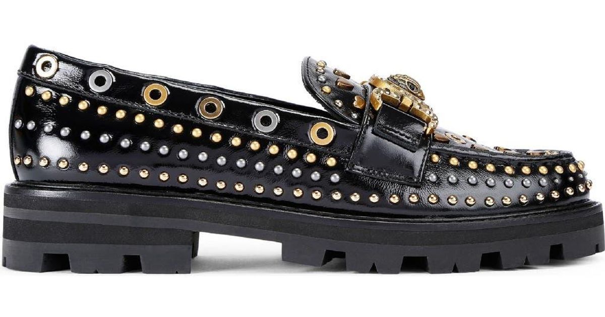 Kurt Geiger Mansion Stud Loafer in Black | Lyst