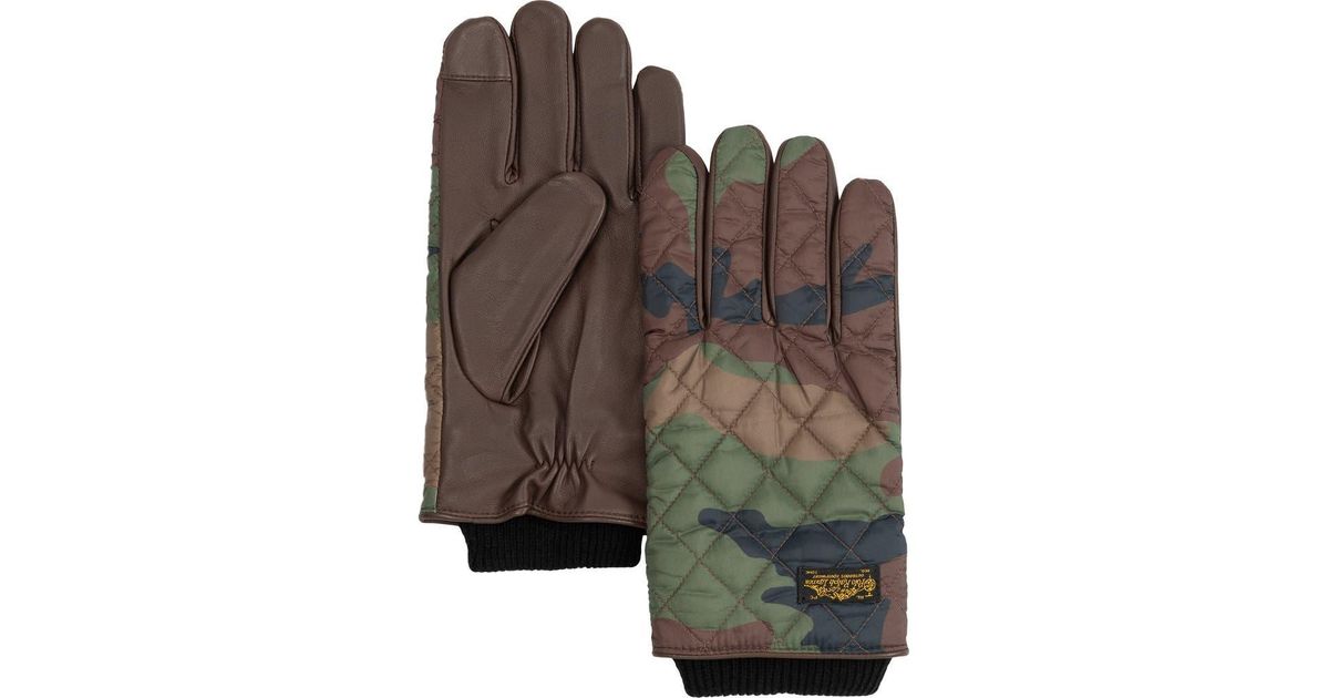 Polo Ralph Lauren Camo Quilted Field Touch Glove in Green for Men | Lyst