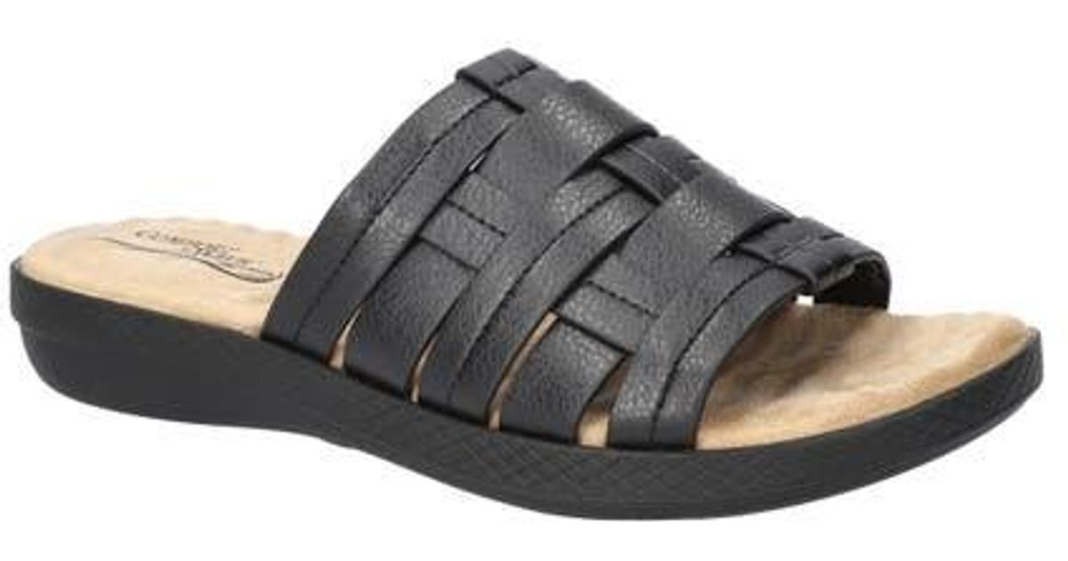 Easy Street Maha Slide Sandal in Black | Lyst
