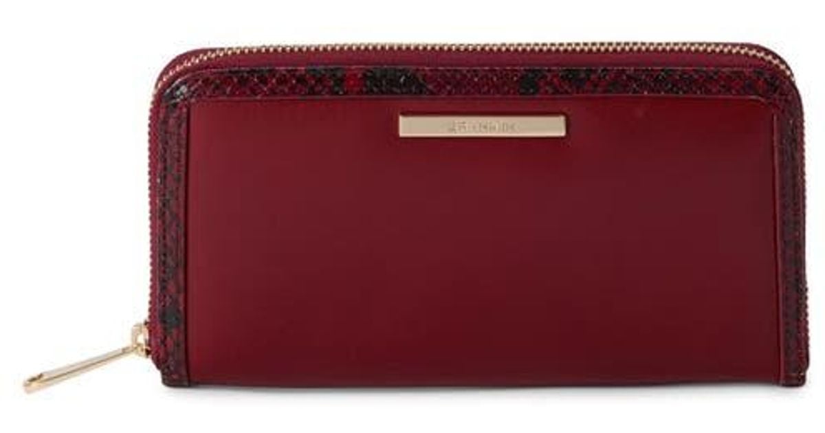 Brahmin Suri Leather Zip Wallet in Red | Lyst