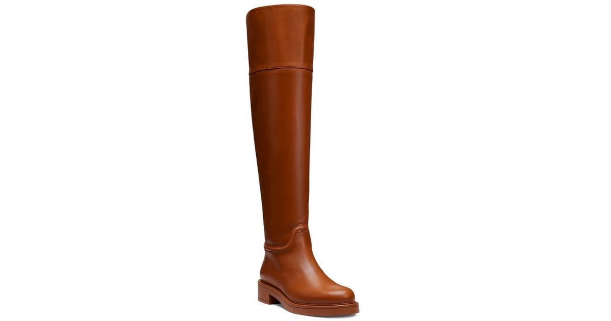 Stuart Weitzman Celia Over The Knee Riding Boot in Brown | Lyst