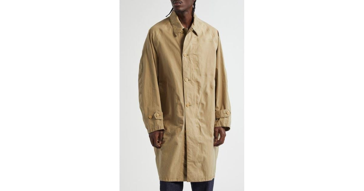 Visvim Henderson 3L Laminated Linen Coat in Natural for Men | Lyst