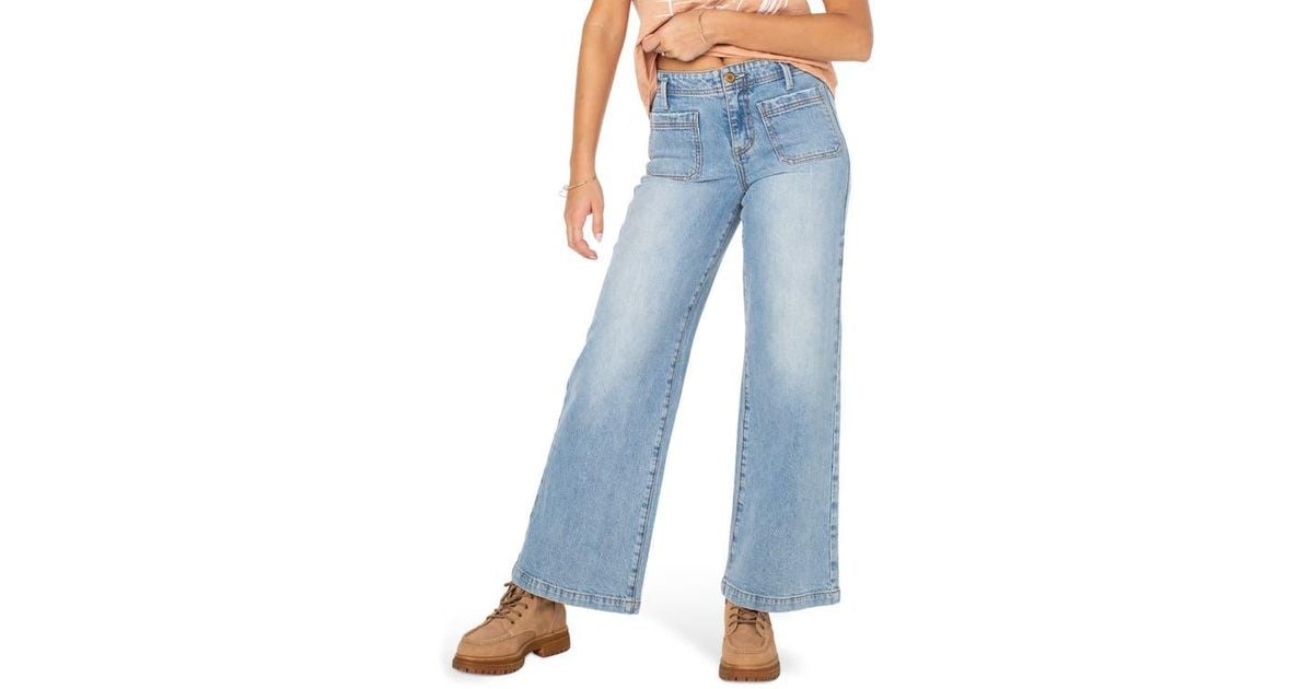 Roxy Baby Baby Wide Leg Jeans in Blue | Lyst
