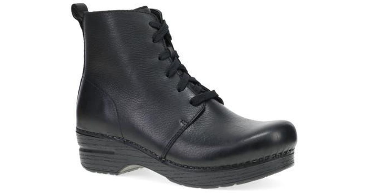 Dansko Sigourney Combat Boot in Black | Lyst