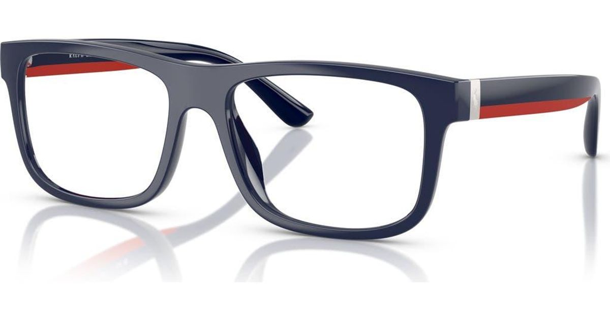 Polo Ralph Lauren 56Mm Rectangle Optical Glasses in Blue for Men | Lyst