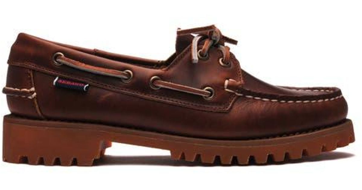 Sebago Ranger Waxy Moccassins in Brown | Lyst