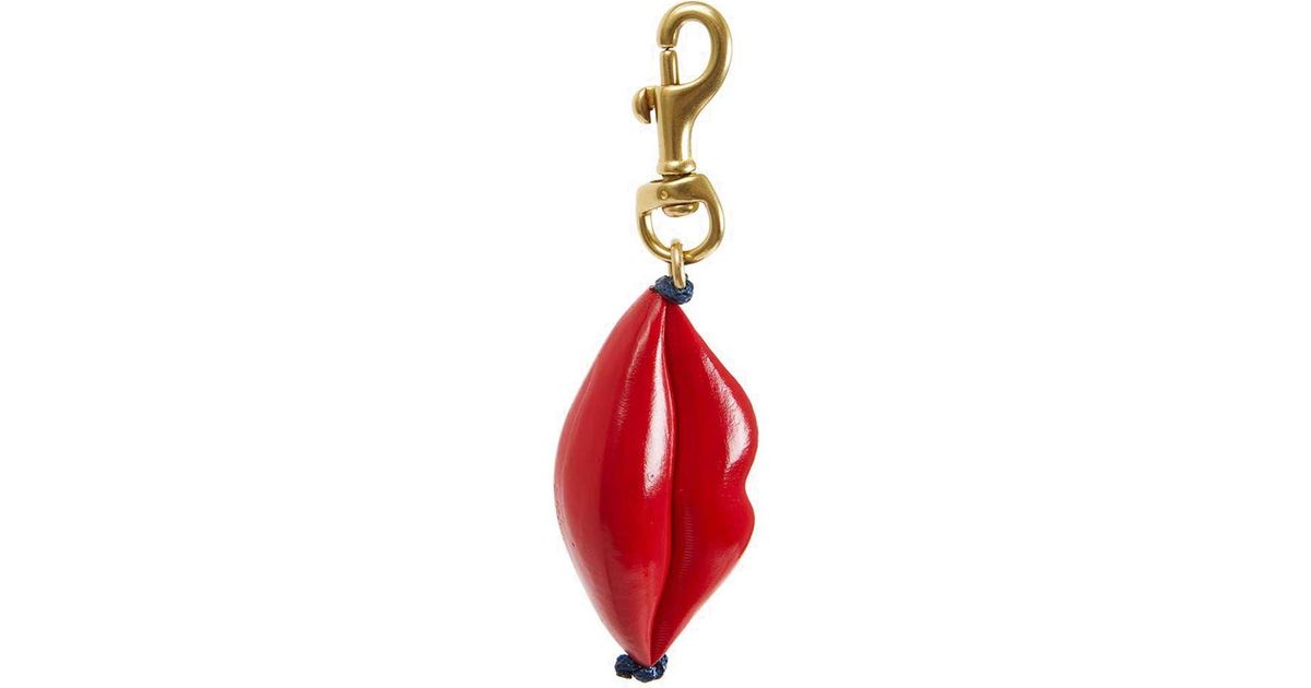 Clare V. Lips Key Fob in Red | Lyst