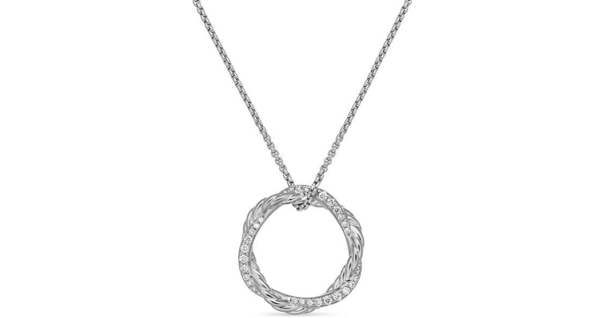 David Yurman Petite Infinity Pendant Necklace With Pavé Diamonds in ...