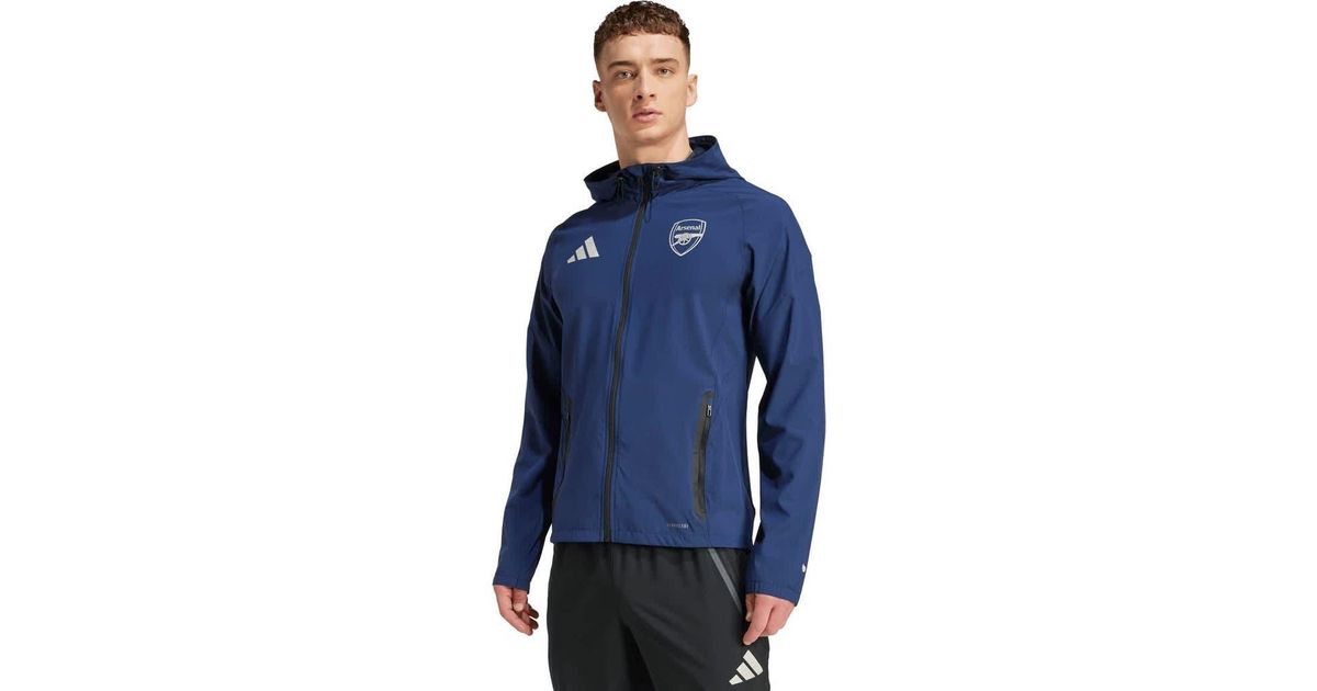 adidas Arsenal 2025/26 Tiro Vis Tech Travel Jacket in Blue for Men | Lyst