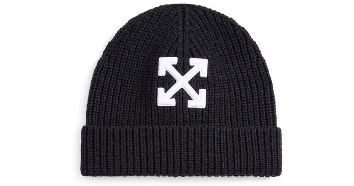 Off-White c/o Virgil Abloh Classic Arrow Embroidered Wool Beanie in ...
