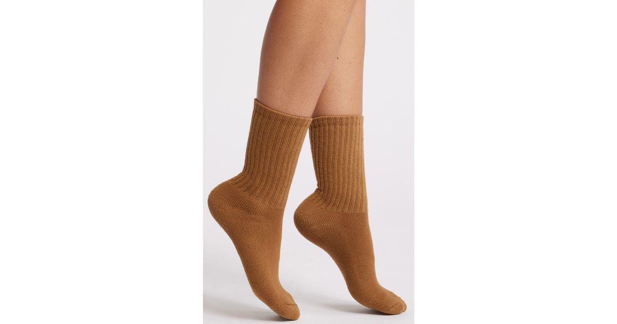 American Trench The Solids Quarter Crew Socks in Brown | Lyst