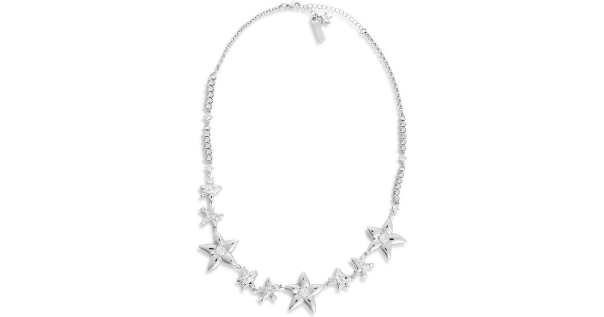 Collina Strada Stella Star Frontal Necklace in White | Lyst