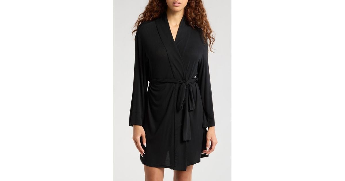 Natori Rib Wrap in Black | Lyst