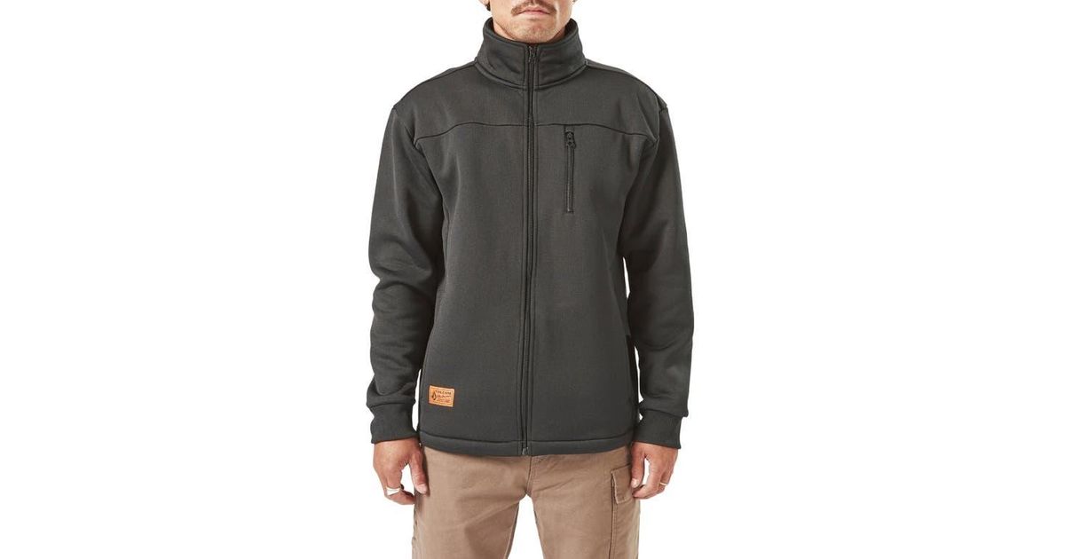 Volcom Workwear Bonded Fleece Jacket in Black for Men | Lyst