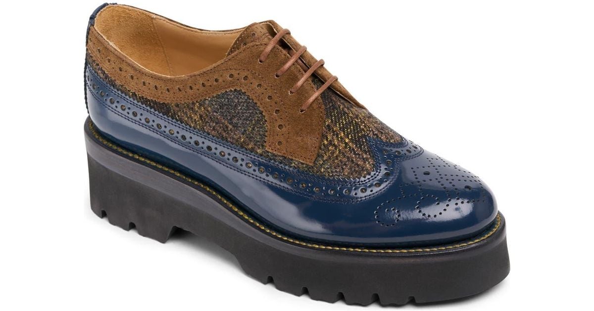 The Office Of Angela Scott Miss Lucy Wingtip Platform Derby in Blue | Lyst