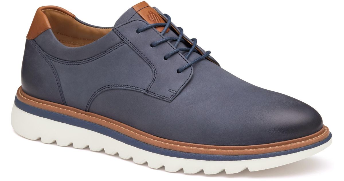 Johnston & Murphy Braydon Plain Toe Derby in Blue for Men | Lyst