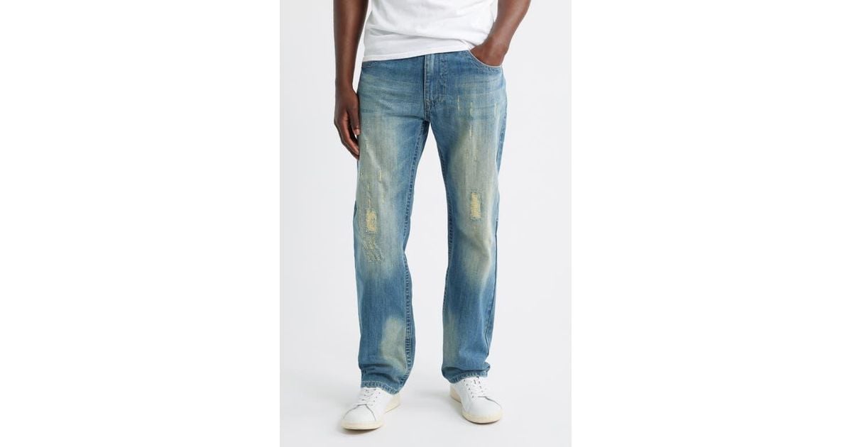 Level 7 Relaxed Straight Leg Jeans in Blue for Men | Lyst