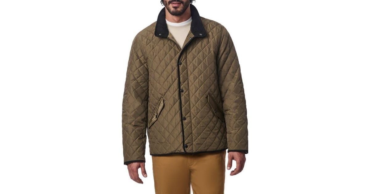 Bernardo Smart Leisure Quilted Barn Jacket in Brown for Men | Lyst