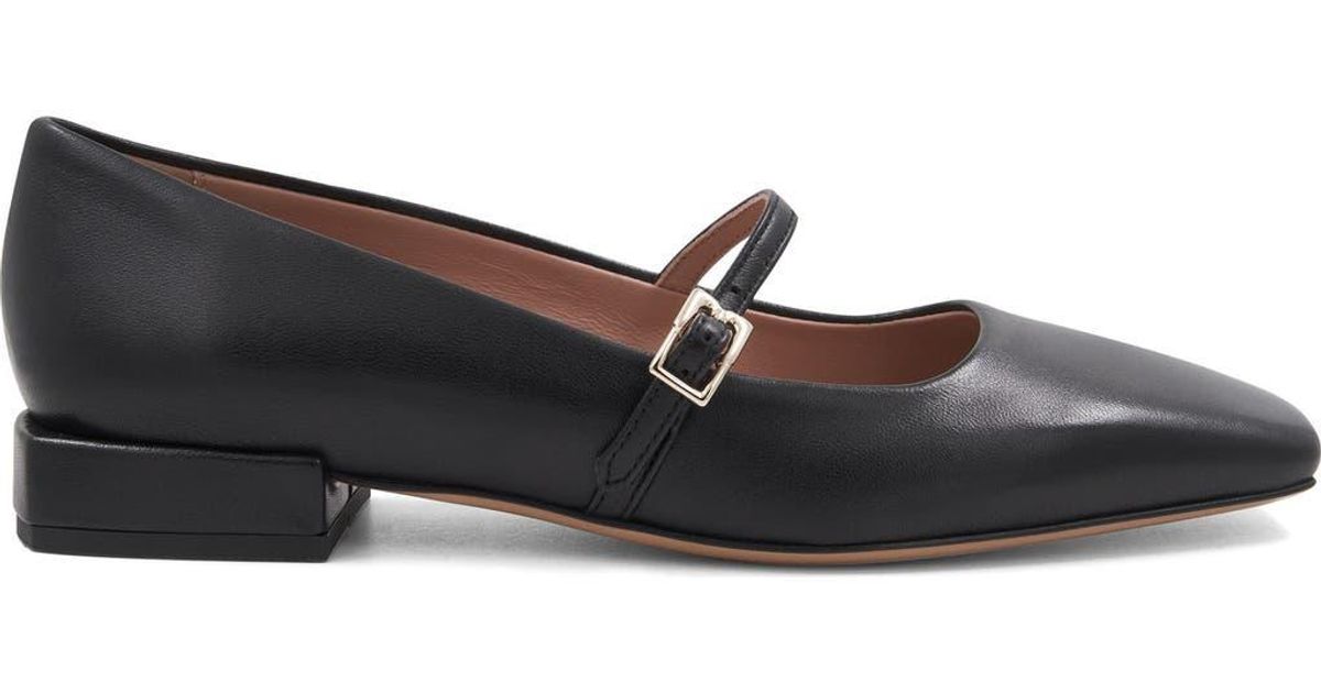 Bruno Magli Lucia Mary Jane Flat in Black | Lyst