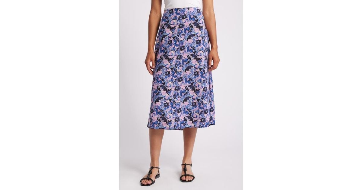 Marine Layer Ryan Slip Skirt in Blue | Lyst