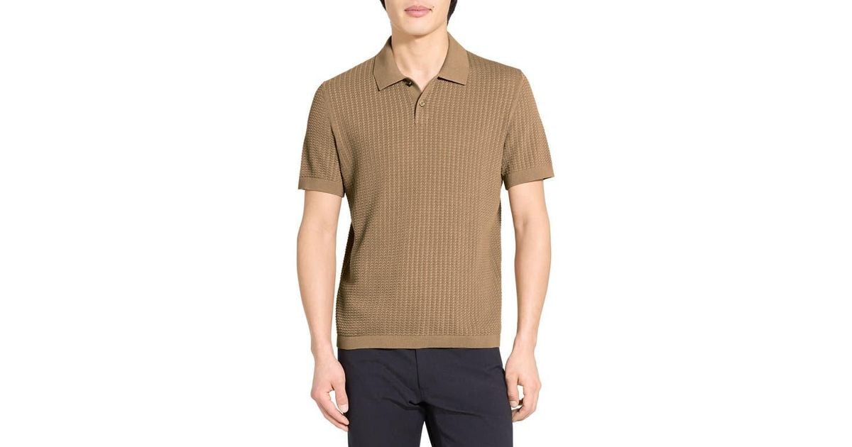 Theory Tactile Cotton Polo for Men | Lyst