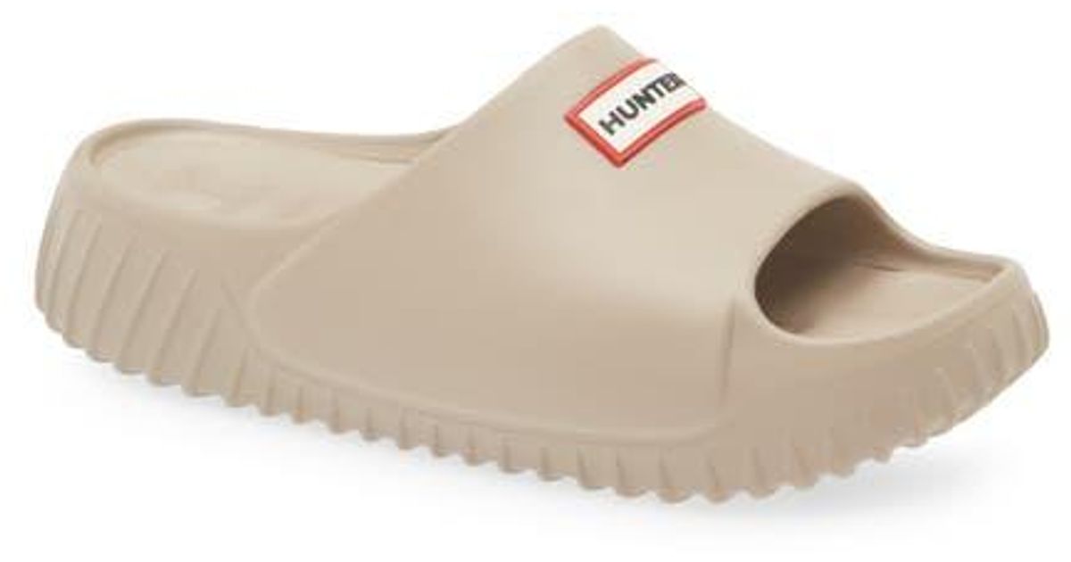 HUNTER Faroe Platform Slide Sandal | Lyst
