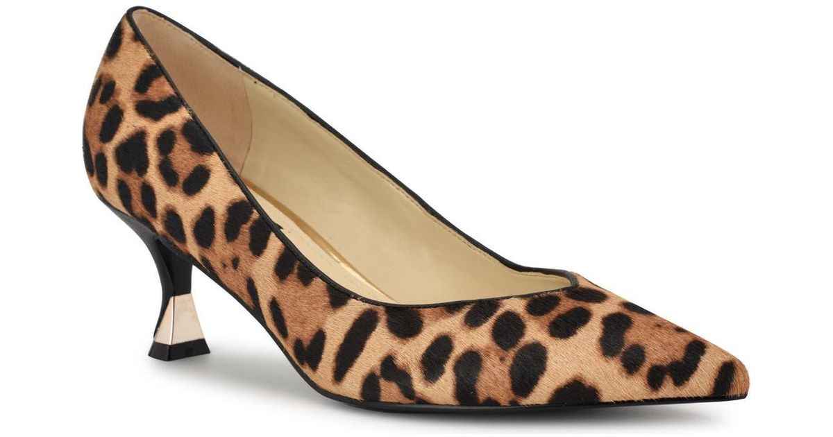 Nine West Ariella Kitten Heel Pump in Metallic | Lyst