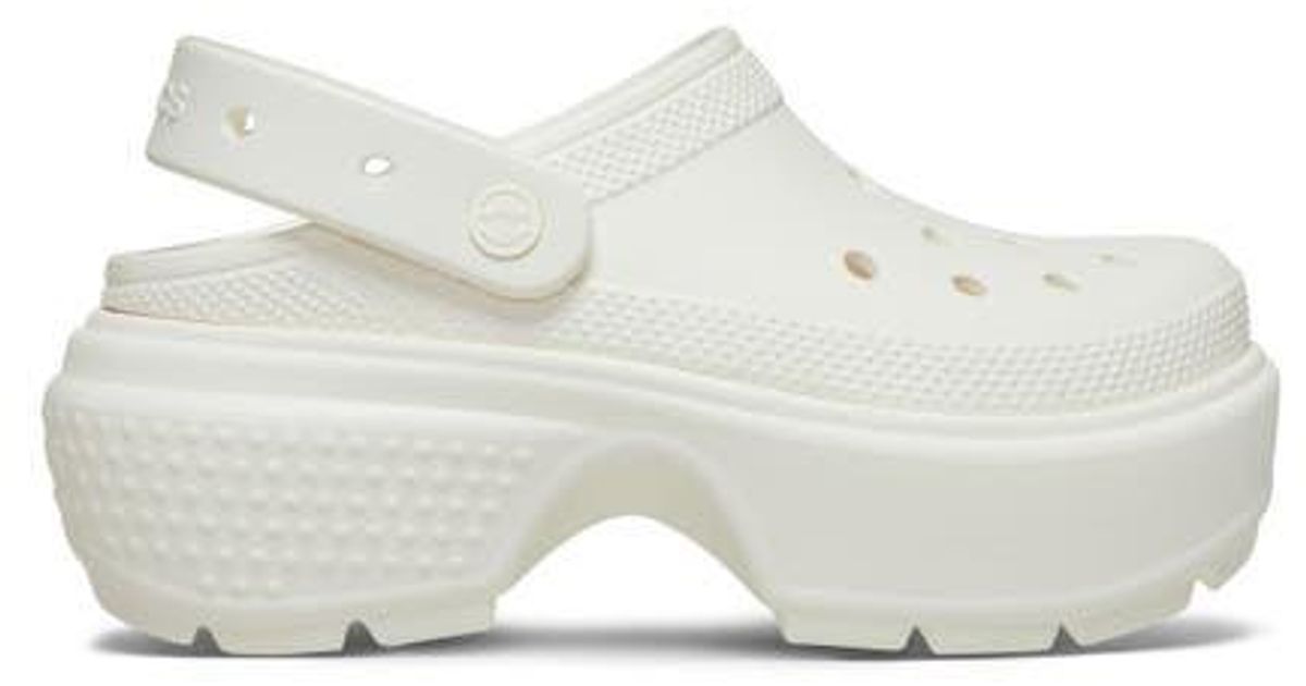 Crocs™ Stomp Slingback Platform Clog in White | Lyst