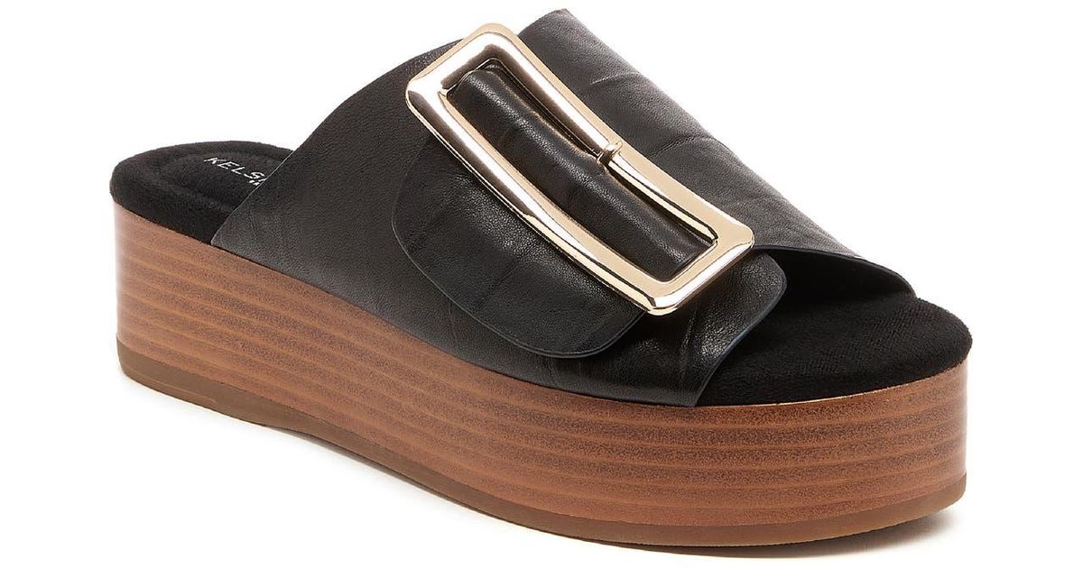 Kelsi Dagger Brooklyn Dover Woven Platform Sandal in Black | Lyst