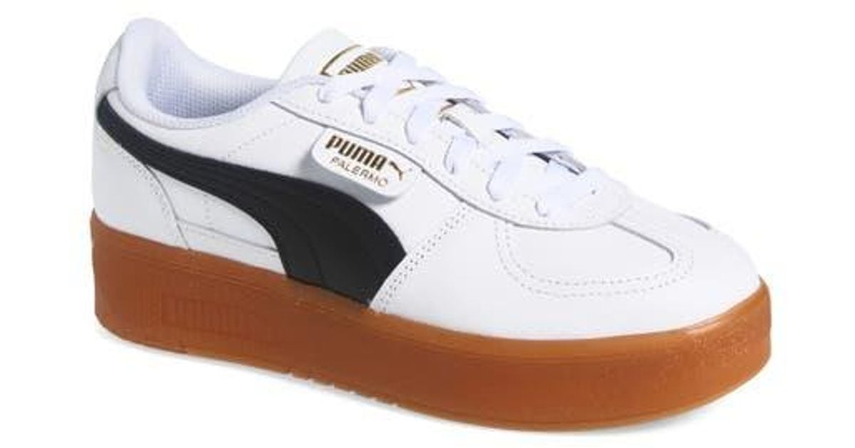 PUMA Palermo Elevata Platform Sneaker in White | Lyst