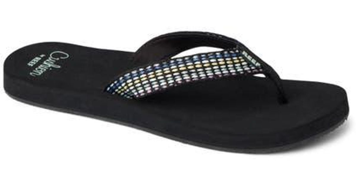 Reef Baja Elana Flip Flop in Black | Lyst