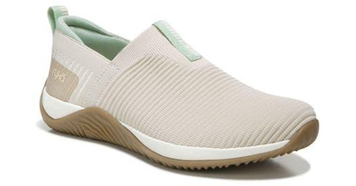 Ryka Echo Knit Slip-on Sneaker in White | Lyst