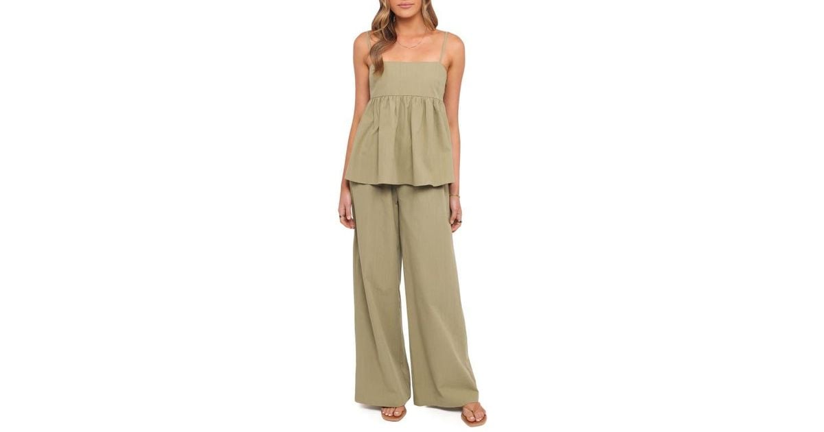 Petal & Pup Jessica Cotton Babydoll Camisole & Wide Leg Pants Set in ...