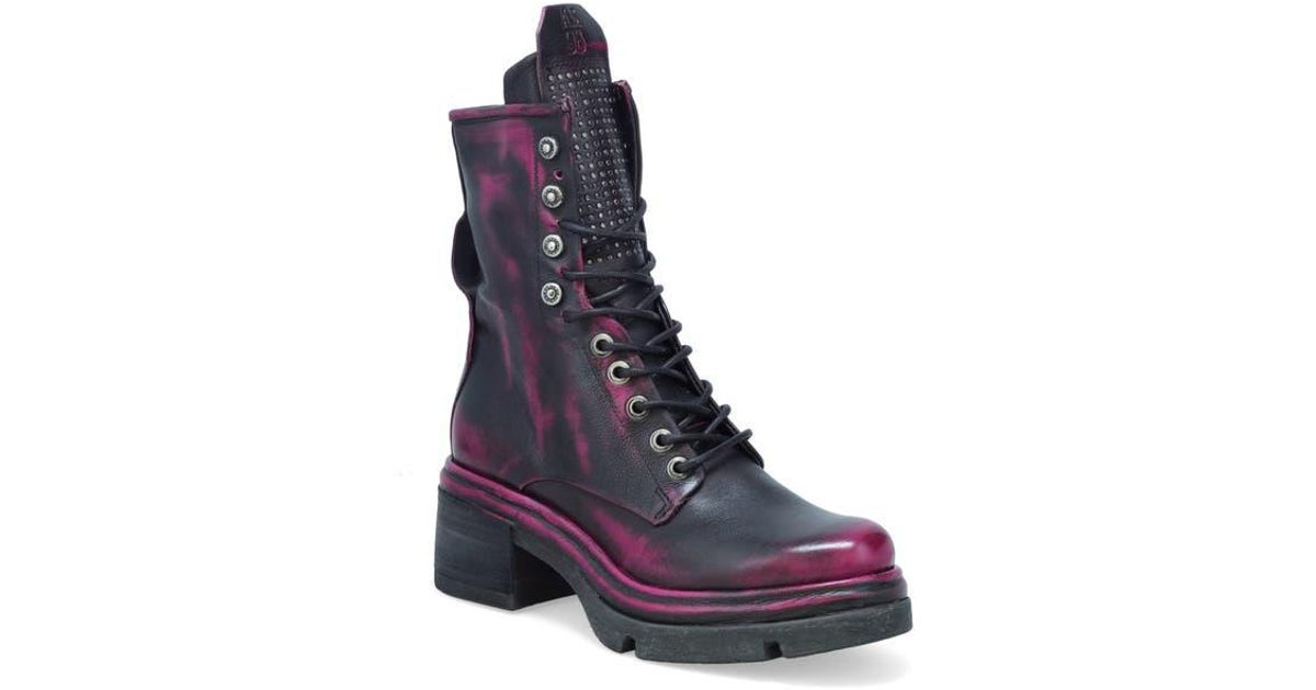 A.s.98 Emper Combat Boot in Purple | Lyst
