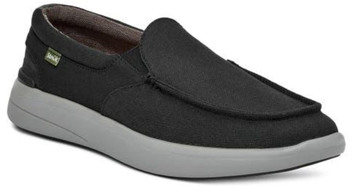 Sanuk Happy Hour Lite Resort Slip-On Sneaker in Black for Men | Lyst